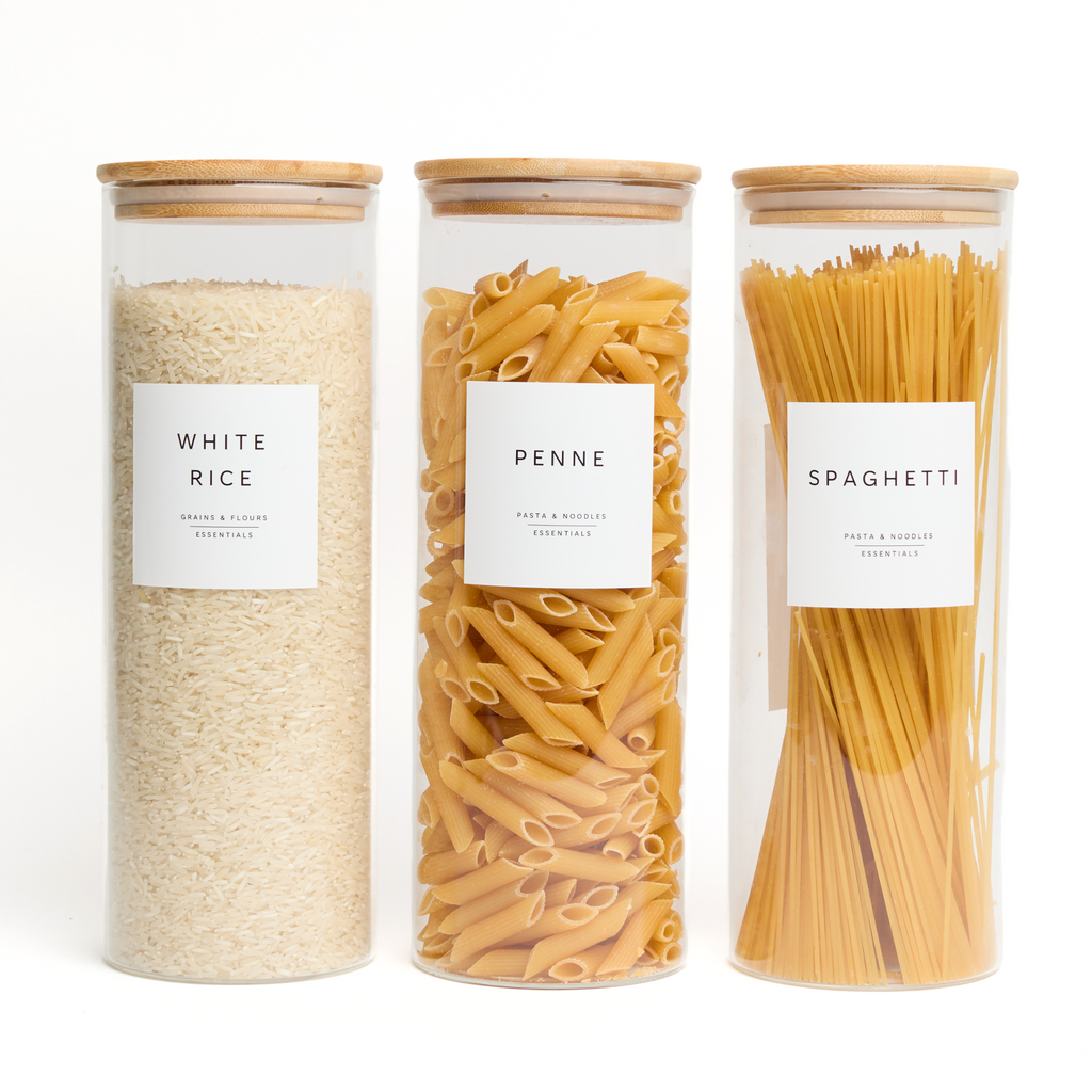 Bamboo Glass Storage Containers (2.2L) – Set of 3 – LIVABL